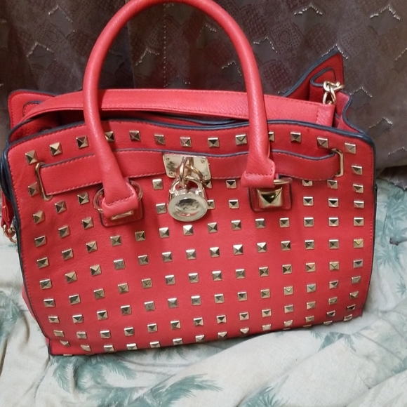 Bags | Nwot Red And Gold Every Day Bag | Poshmark